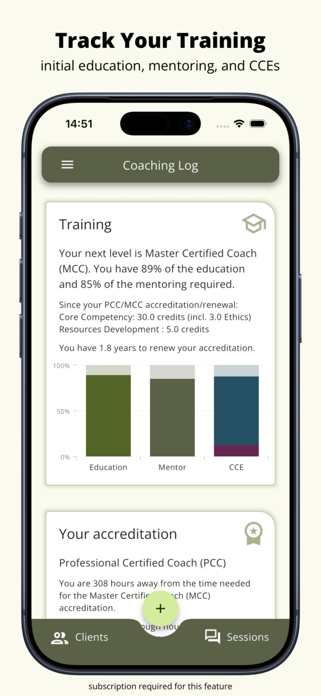 Coaching Log Mobile App: Track ICF Sessions in Seconds – Clarivia Inc.
